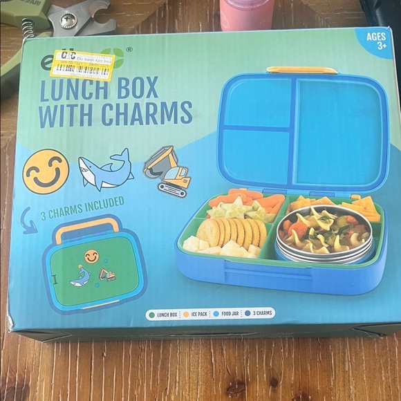 Ello | Other | Blue Lunch Box With Charms Ello | Poshmark